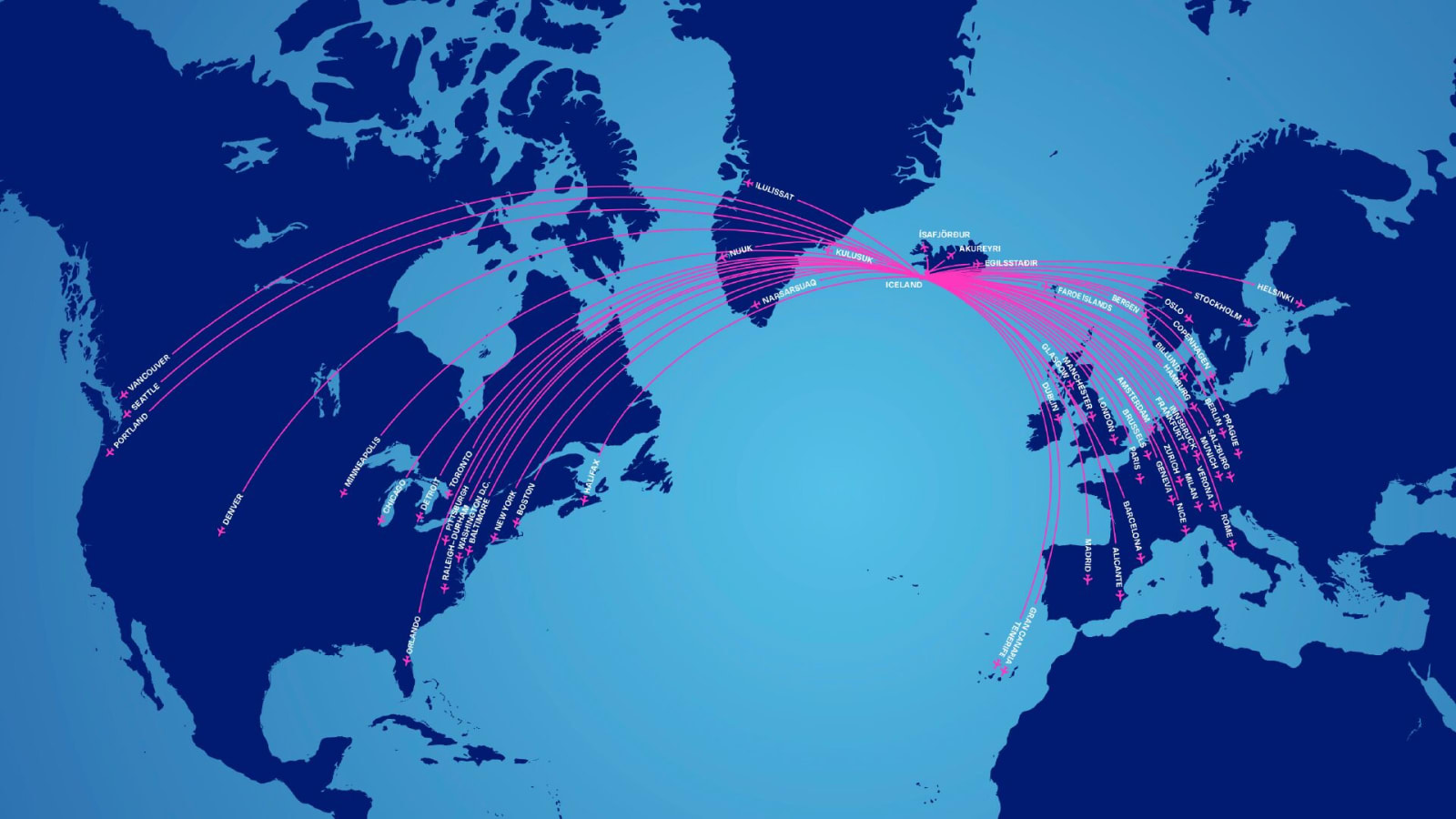 Network and Routemap | Icelandair US