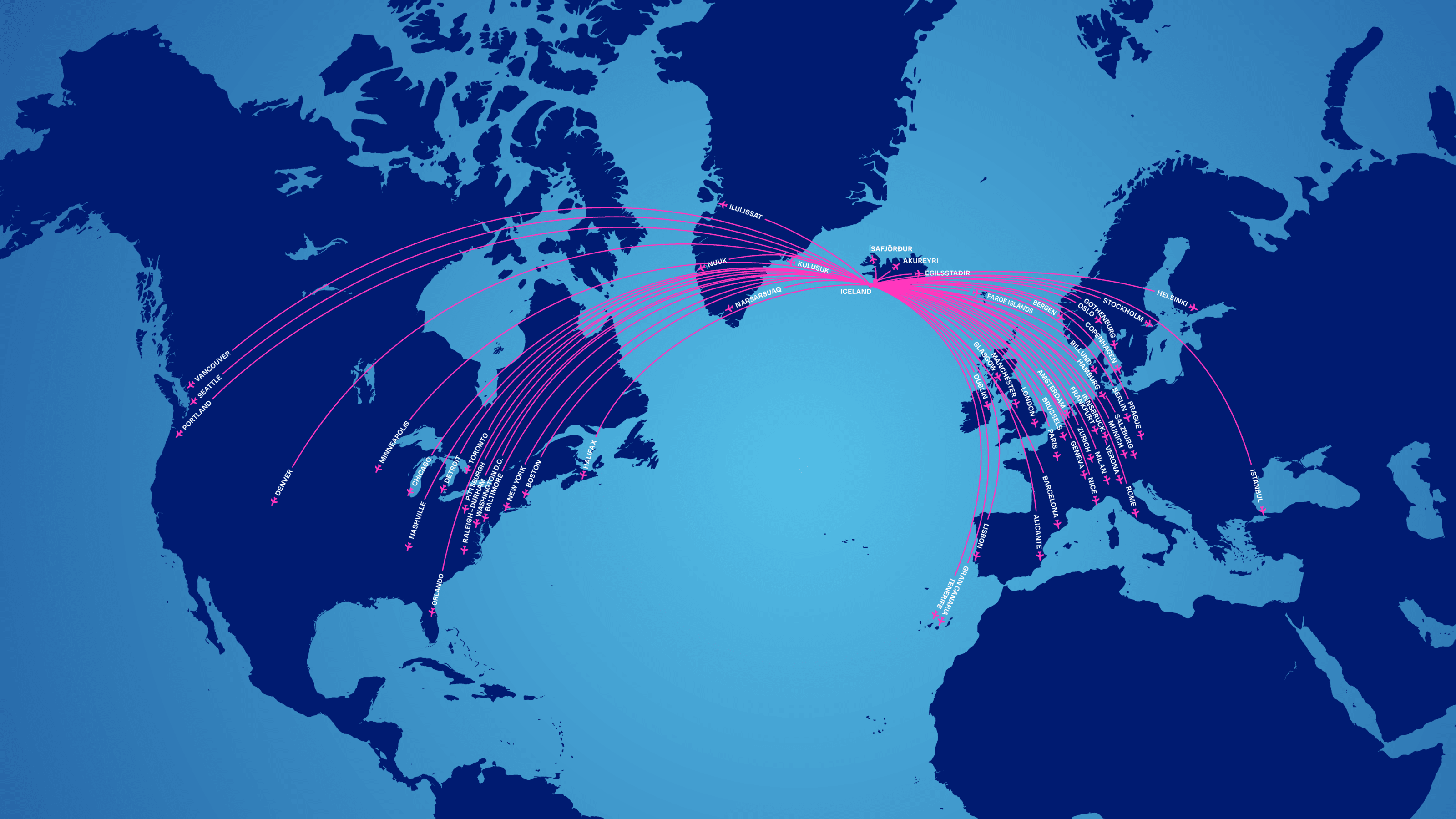 Network and Routemap | Icelandair US
